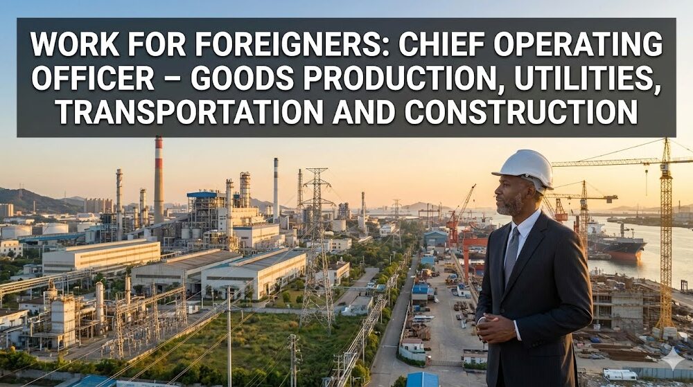 Work For Foreigners: Chief Operating Officer – Goods Production ...